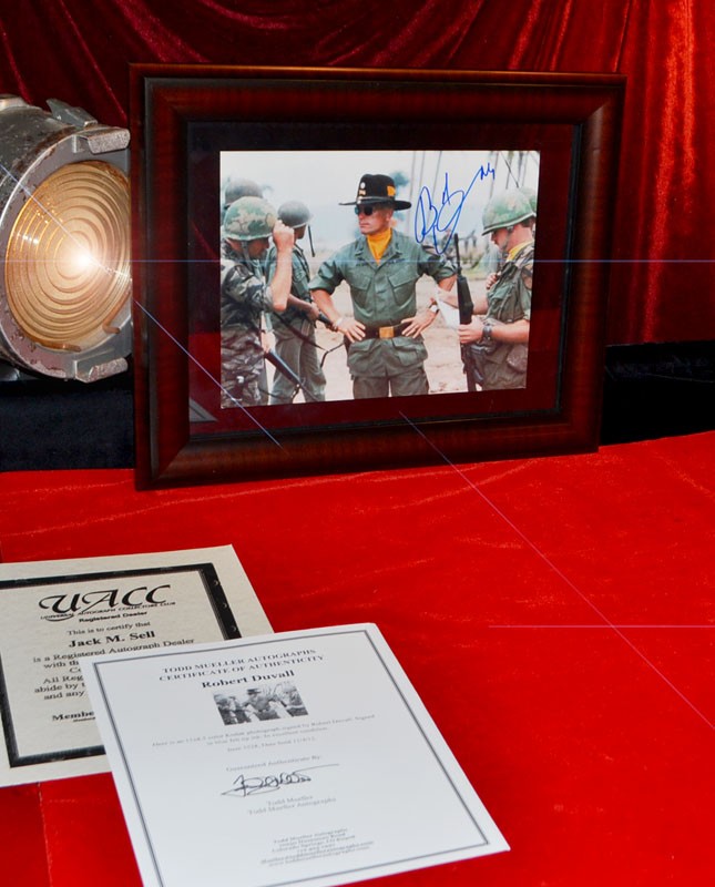 ROBERT DUVALL Signed Autograph " Apocalypse Now, " New FRAME, COA UACC ...