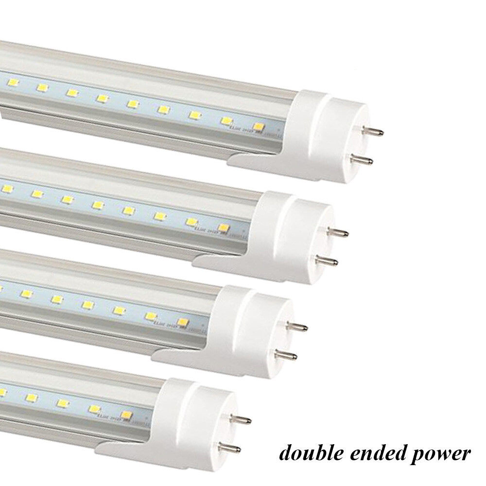 4FT T8 Led Tube Light 6500K 22W Clear Bypass Ballast Double-end 110V ...