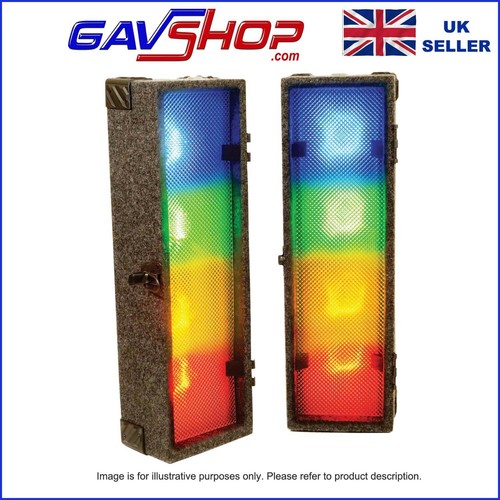 2 x 4 Way Retro 70's Glam Style LED Clip Party Disco Light Boxes ...