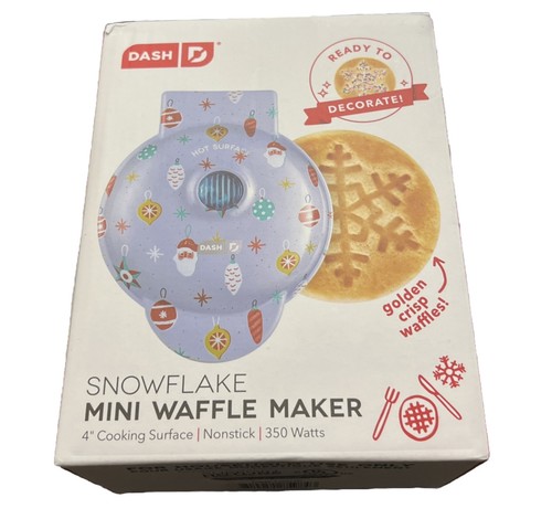 Dash Mini Waffle Maker Snowflake ️ 4 in. Nonstick 810051859843 | eBay
