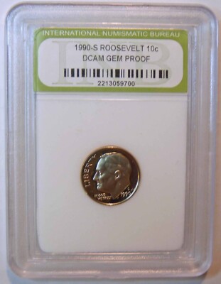 1990-S Roosevelt Dime 10C DCAM GEM PROOF Nice Coin! | eBay