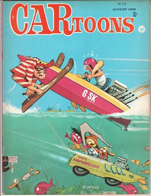 CARtoons Magazine 42 F+ (6.5) August 1968 Cool Mike Arens cover! Terry ...