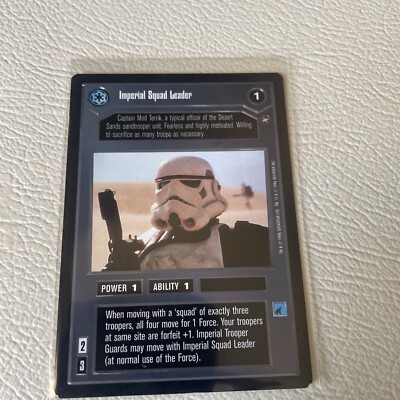SWCCG: Imperial Squad Leader A New Hope Star Wars CCG Decipher | eBay