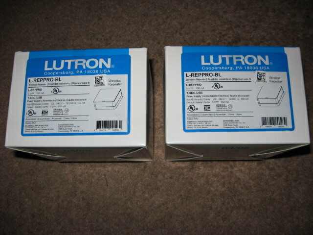 Lutron L-reppro-bl Wireless Repeater Radio Ra2 Select for sale online ...