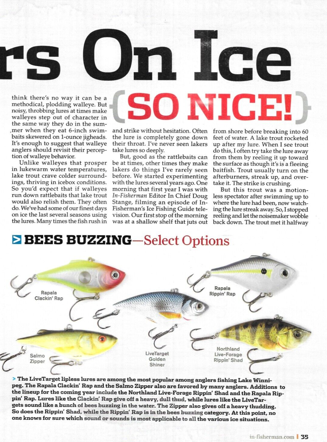 Ice Fishing Magazine Rigger Tactics Jumbo Perch Walleyes Clacker ...