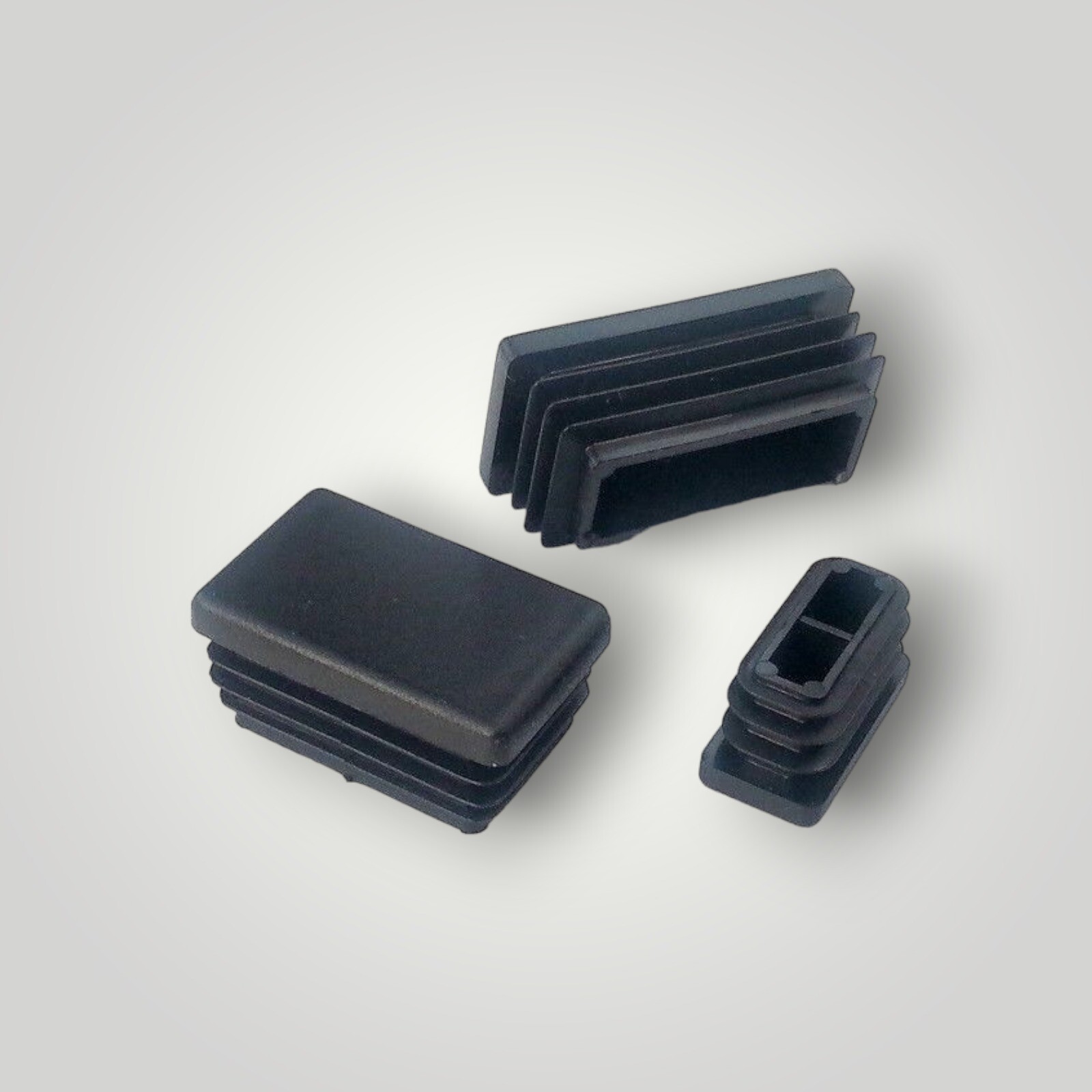 Rectangular End Caps Plastic Inserts Blanking Ribbed Rectangle Plugs ...