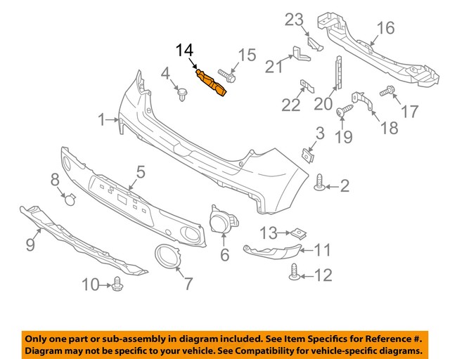 Kia OEM 14-18 Soul Rear Bumper-side Bracket Right 86654B2000 for sale ...