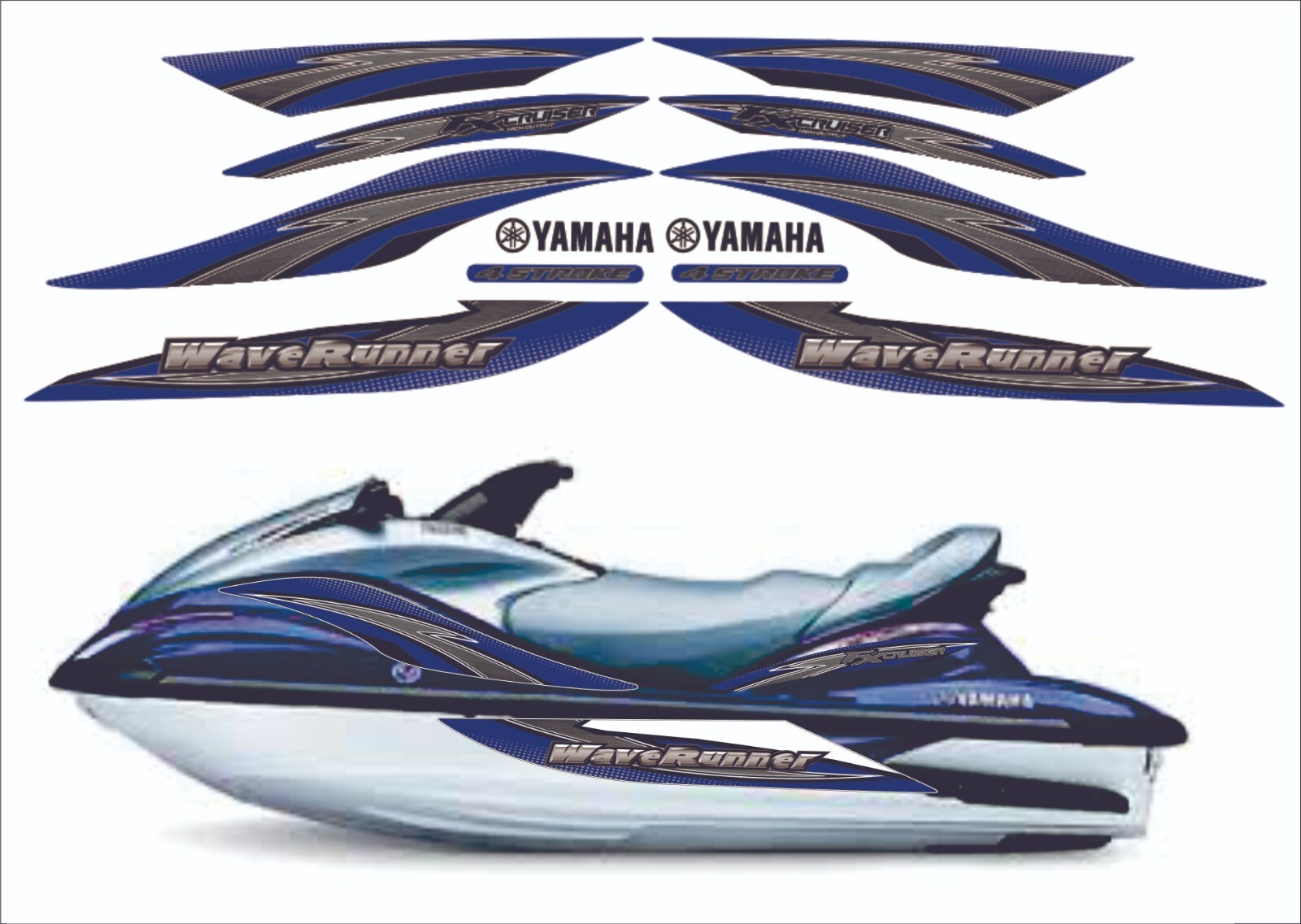 YAMAHA WAVERUNNER FX HO CRUISER 2005 Graphics / Decal / Sticker Kit ...