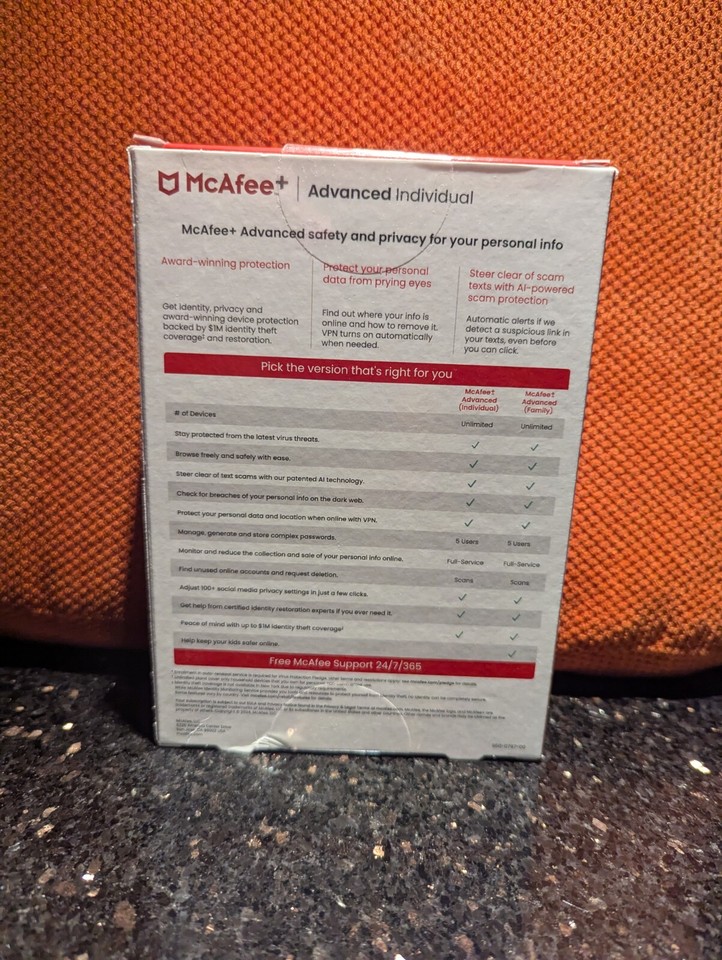 McAfee Total Protection 2025 | 5 Device | Direct from McAfee Advanced ...