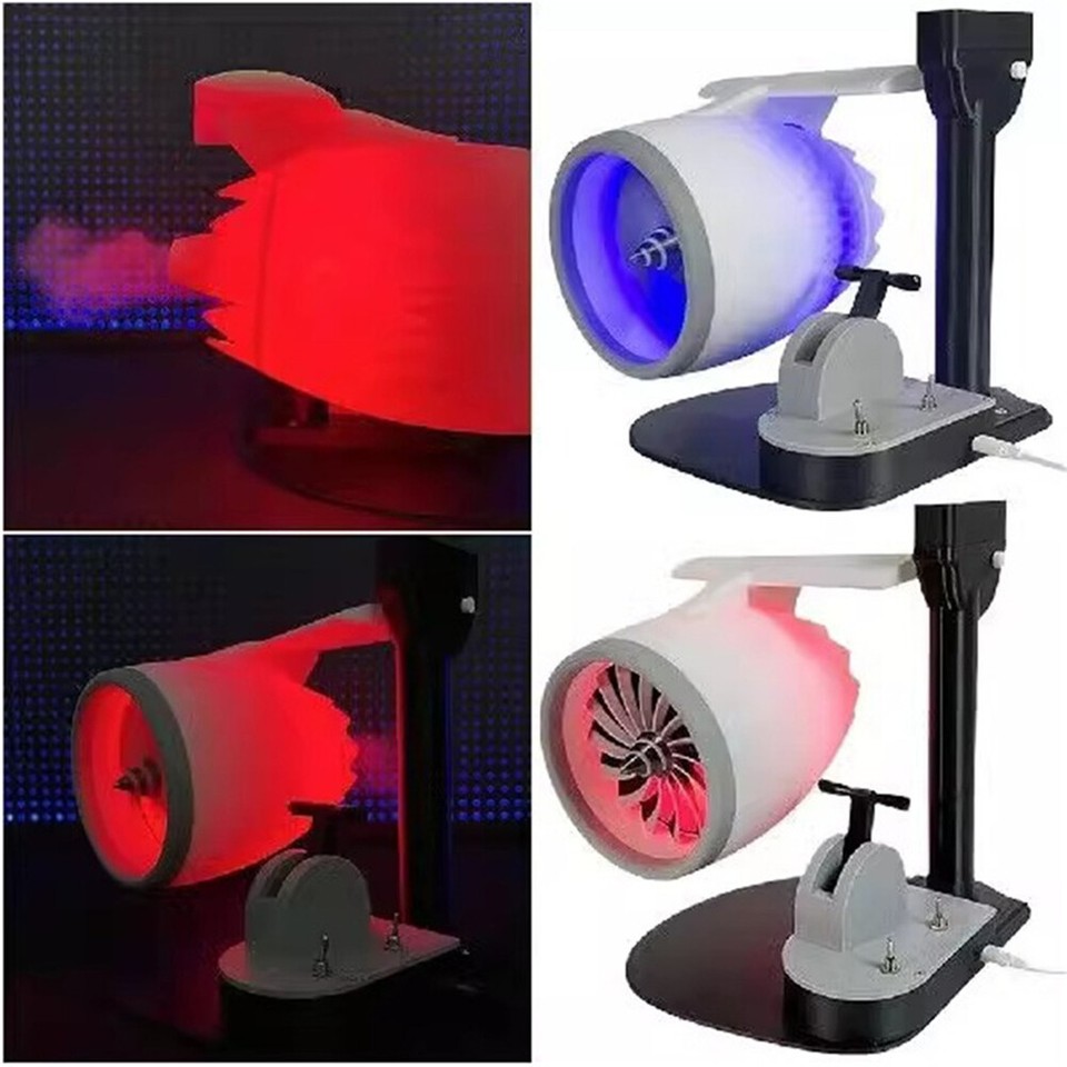 USB Jet Fan Engine Shape 3D Printing Turbofan Jet Engine Fan Office ...