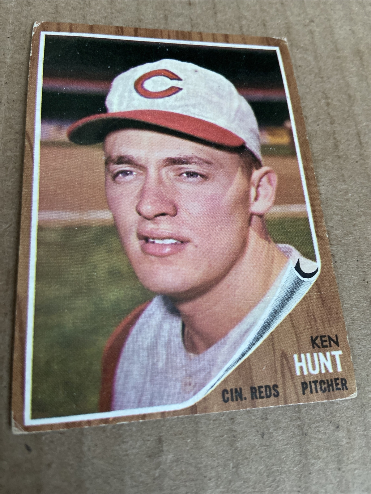 1962 Topps Ken Hunt #364 Cincinnati Reds Vintage Baseball Card (poor)(a ...