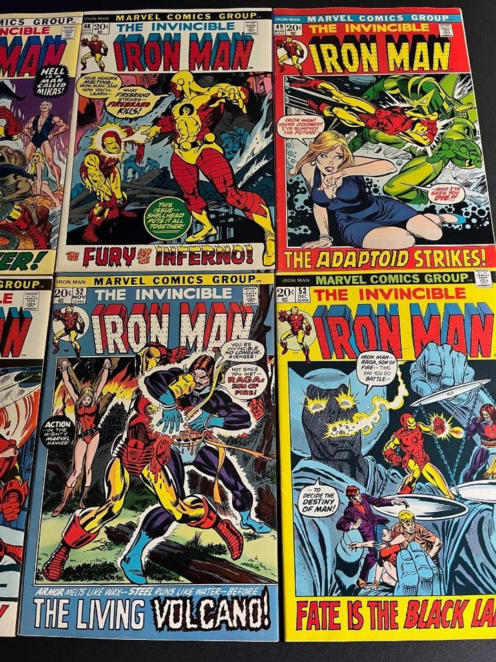 Iron Man 41,43,48,49,50,51,52,53 Marvel Comics Early Bronze Age Lot | eBay