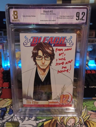BLEACH VOL. 12 BGS 9.2 Graded And Signature Verified (Aizen Dub Voice ...
