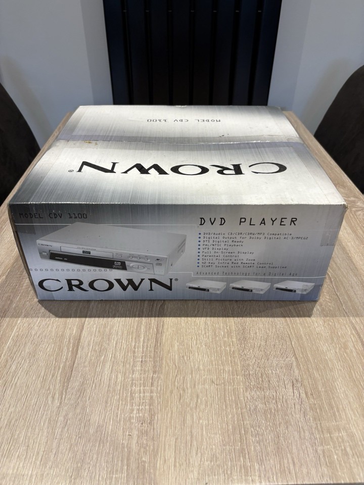 Crown DVD Player Model CDV 1100 - Brand New Never Used In Original ...