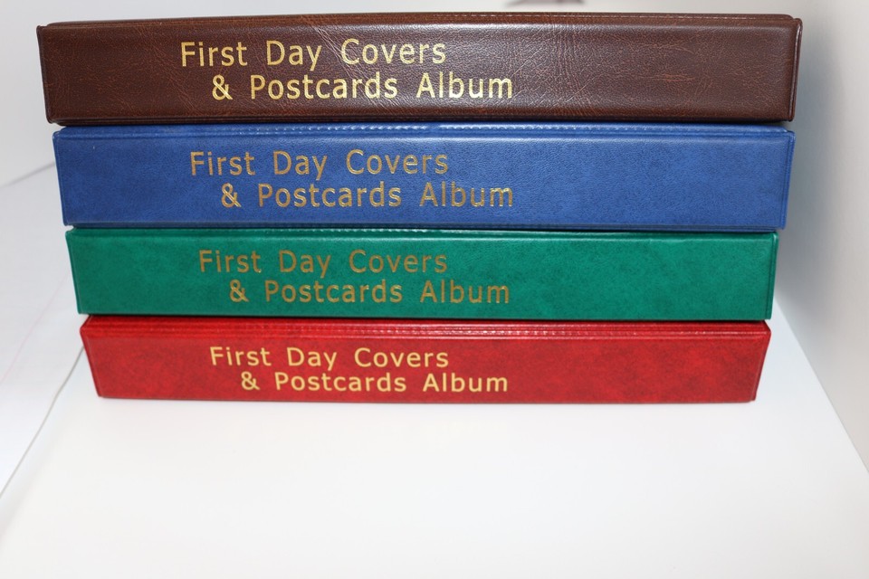 **New 100 First Day Covers & Postcards Album (Brown) & Extra 10 US FDCs ...
