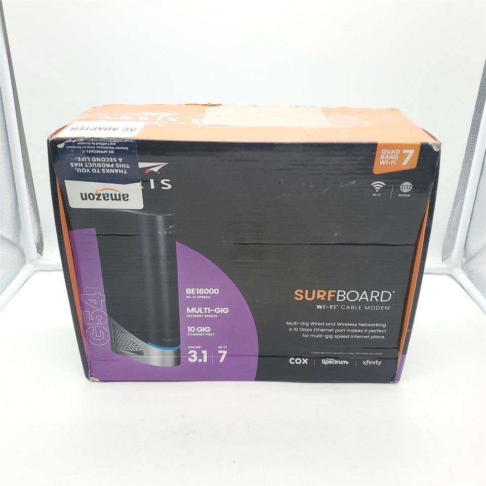 ARRIS G54 Cable Modem Router Combo DOCSIS 3.1 and BE 18000 WiFi 7 *READ ...