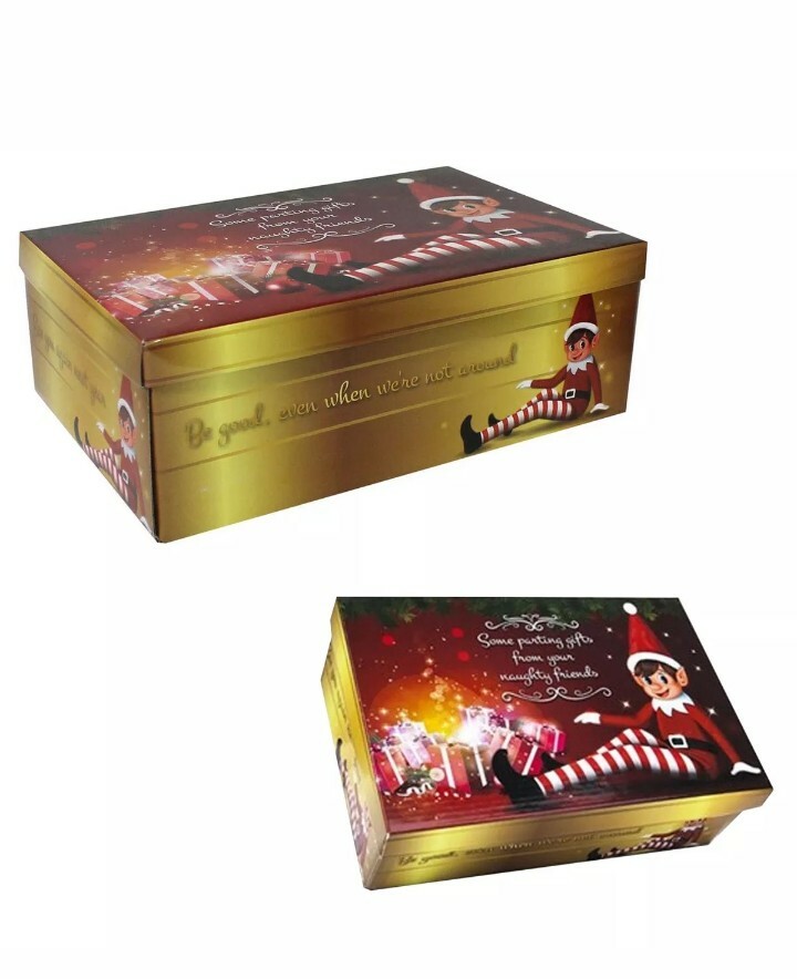 Elf Christmas Eve Gift Box 26.5 x 17 x 8.5cm Kids Surprise Secret ...