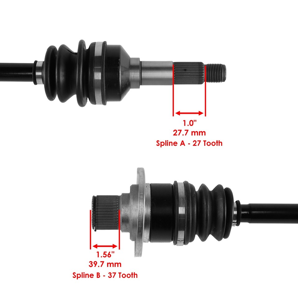 Rear Left & Right CV Joint Axles For Yamaha Rhino 660 YXR660F 4X4 2006 ...