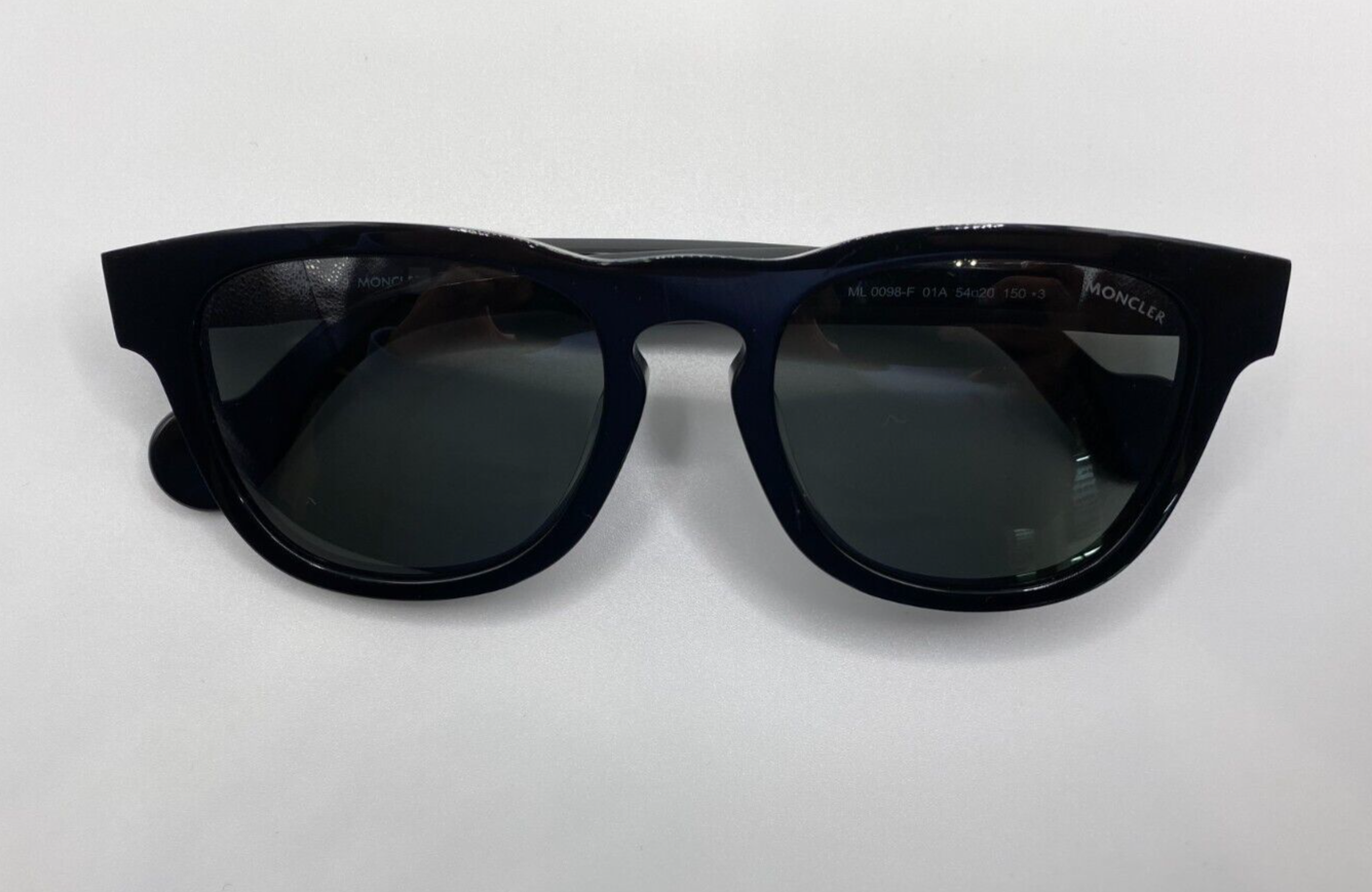 Moncler ML 0098-F 01A Black Plastic Sunglasses Frame 54-20-150 Asian ...