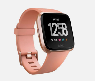Fitbit Versa Fitness Smartwatch - Peach/Rose-Gold Aluminium (FB504RGPK ...