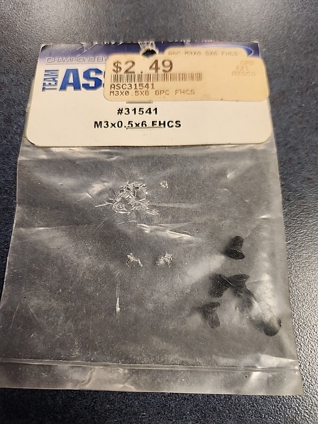 Team Associated 31541 M3x0.5x6mm FHCS Flat Head Hex Screws for TC5 B64 ...