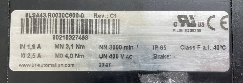 3~Servomotor Motor Synchronmotor Servomotor B&R 8LSA43.R0030C600-0 | eBay