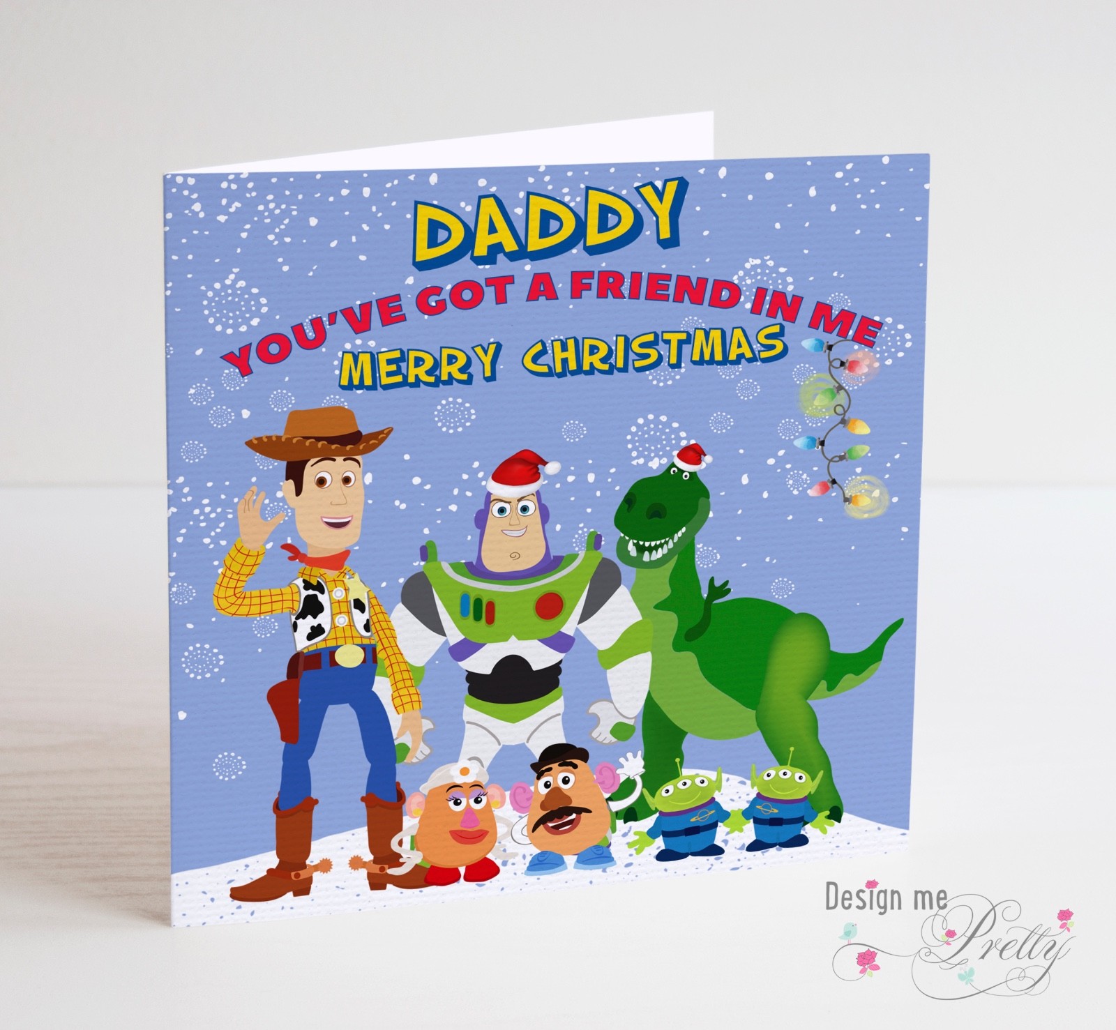 TOY STORY Christmas Card - Dad Daddy Father - Woody Buzz Lightyear ...