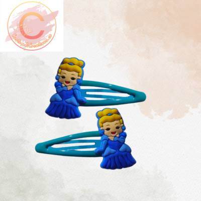 DISNEY CINDERELLA CHARACTER HAIR CLIPS ACCESSORIES 2PCS 36 | eBay Australia