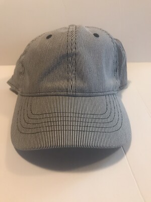 Time and Tru Black/White mini pinned stripe baseball cap OSFM | eBay