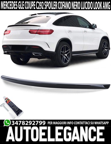 SPOILER POSTERIORE SUL COFANO AMG NERO LUCIDO ABS - MERCEDES GLE C292 ...