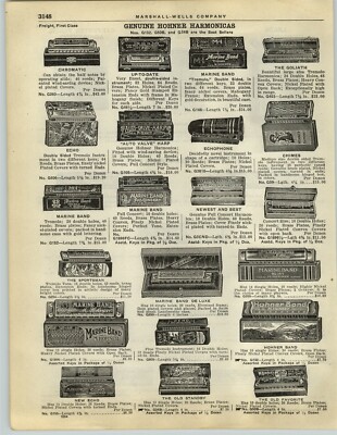 1928 PAPER AD 3 PG Hohner Brand Harmonica Revolving Store Display TOYS ...