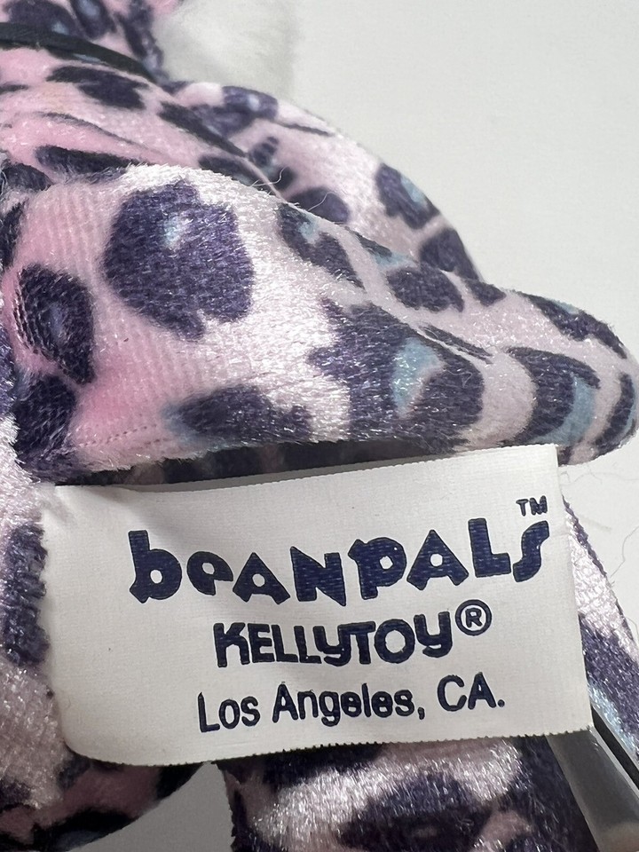 Kellytoy Beanpals Leopard Cat Bean Bag Plush Stuffed Animal Toy Pink ...