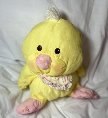 Vintage Puffalumps Duck 1986 Fisher Price Toy Bib Yellow Bird Chick ...