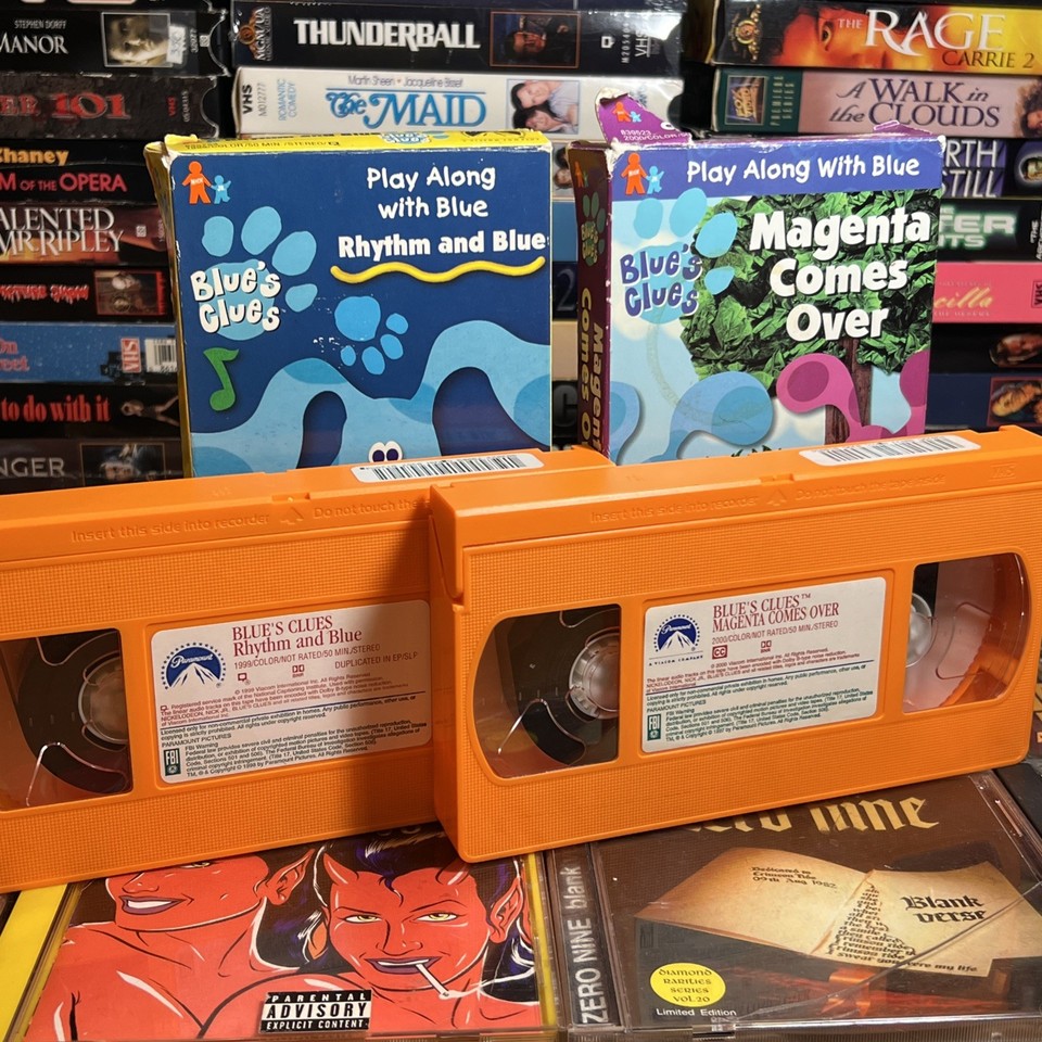 Blues Clues VHS Lot Of 8 Orange Tapes Tested Arts & Crafts ABC’s 123’s ...