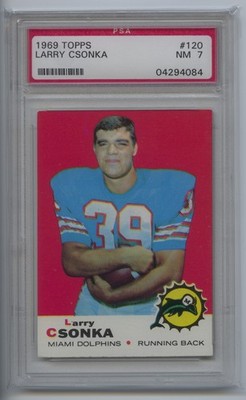 1969 Topps Larry Csonka PSA 7 Rookie Card #120 Miami Dolphins RC ...