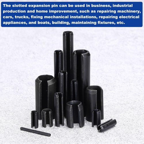 60Pcs Roll Pins 6/25 Inch(6mm) Dia. 4/5 Inch(20mm) Length 65Mn Steel ...