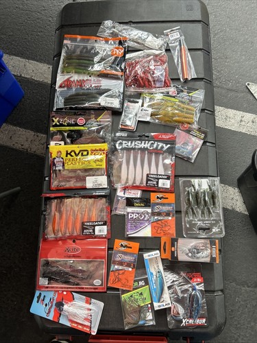 Bass Fishing Soft Bait Lot! 23 Packs Of Lures Mix | eBay