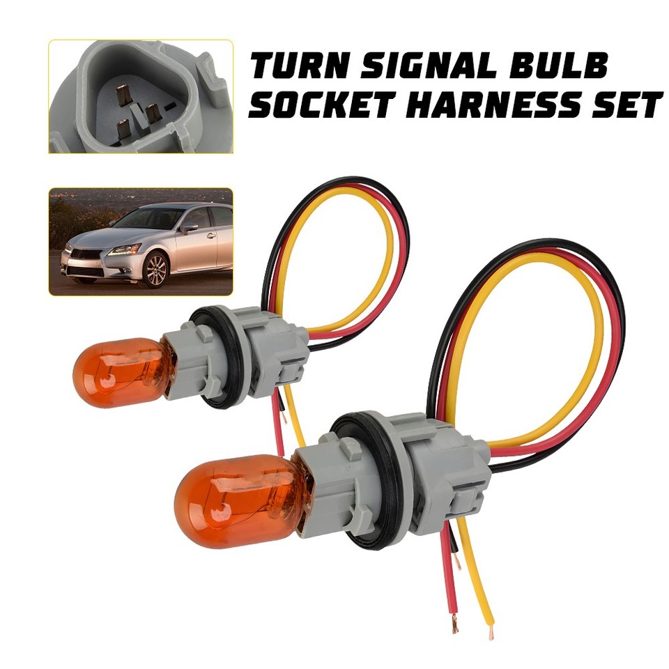 2PCS Headlight Turn Signal Bulb Socket Assembly Set 262439B91A For ...