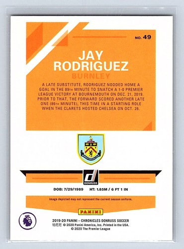 Jay Rodriguez 2019-20 Panini Chronicles #49 Donruss Press Proof Gold ...