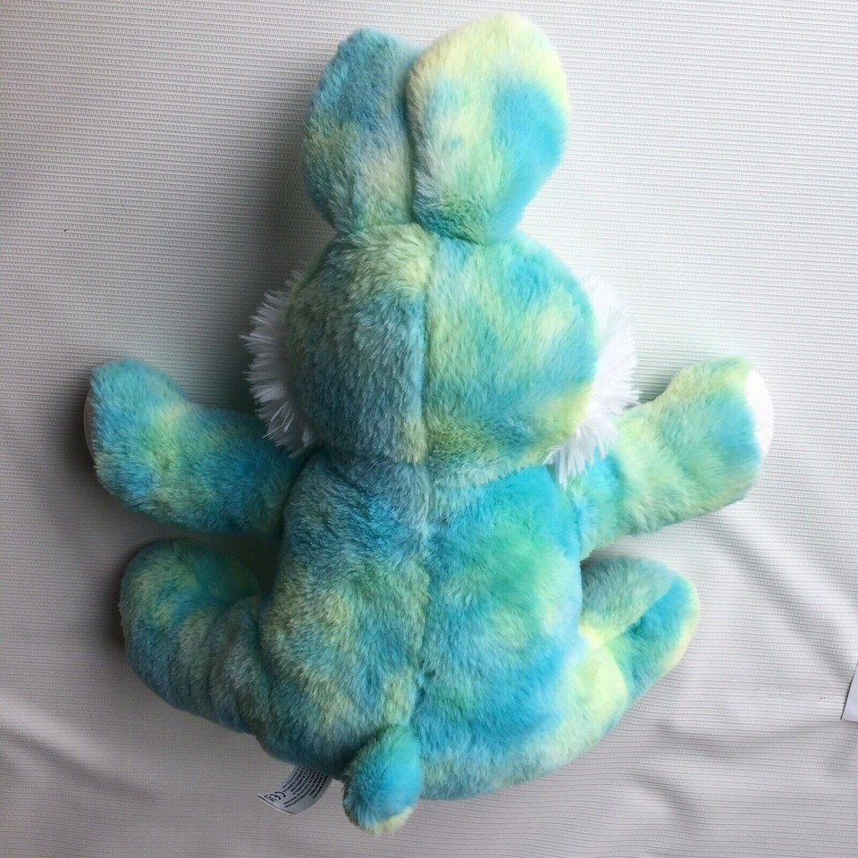 Kelly Toys Bunny Rabbit Stuffed Animal Plush Blue Green Soft 16" Kid ...