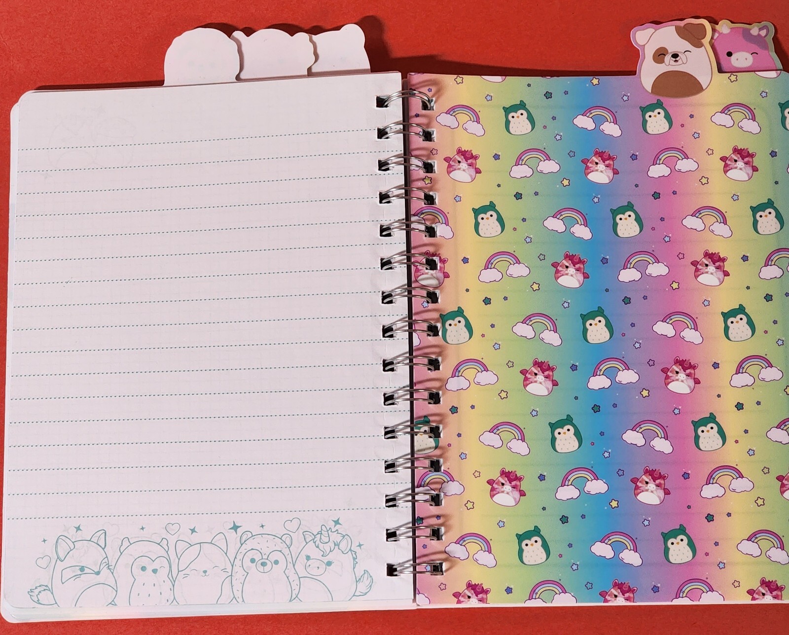 Squishmallows Tab Journal Notebook Pastel Archie Leonard Avery Cam ...