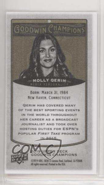 2019 Upper Deck Goodwin Champions Mini Molly Qerim #9 Rookie RC | eBay