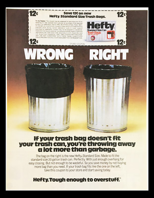1981 Hefty Standard Size Can Trash Bags Circular Coupon Advertisement ...