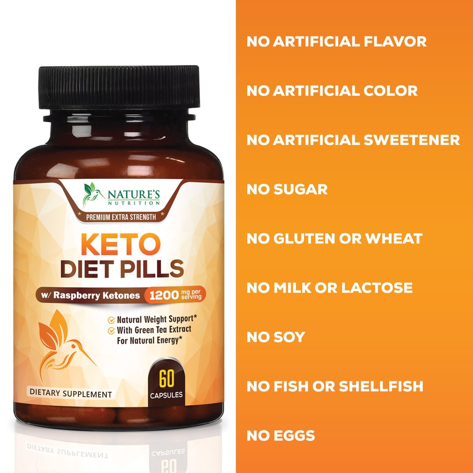 Keto Diet Pills 1200mg Ultra Ketogenic Supplement for Weight Loss and ...