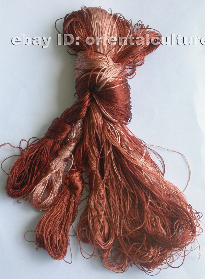 Chinese 100%real natural mulberry silk,hand-dyed embroidery silk floss ...