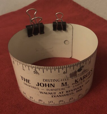 1952-3 Spring Steel English & Metric Calendar Ruler Evansville, IN ...