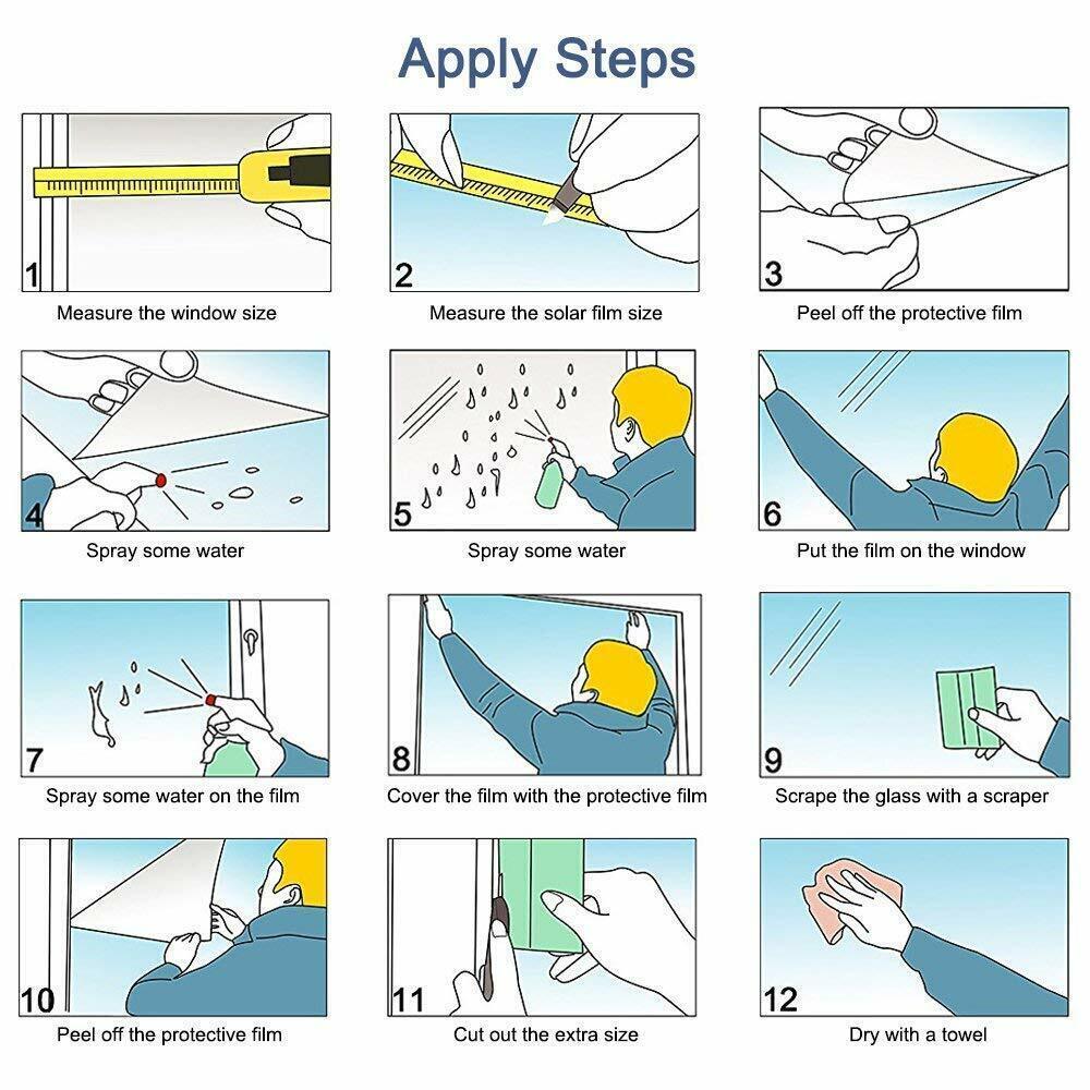 60"x50' Roll of Reflective Chrome Fader Window Tint/Film Professional ...