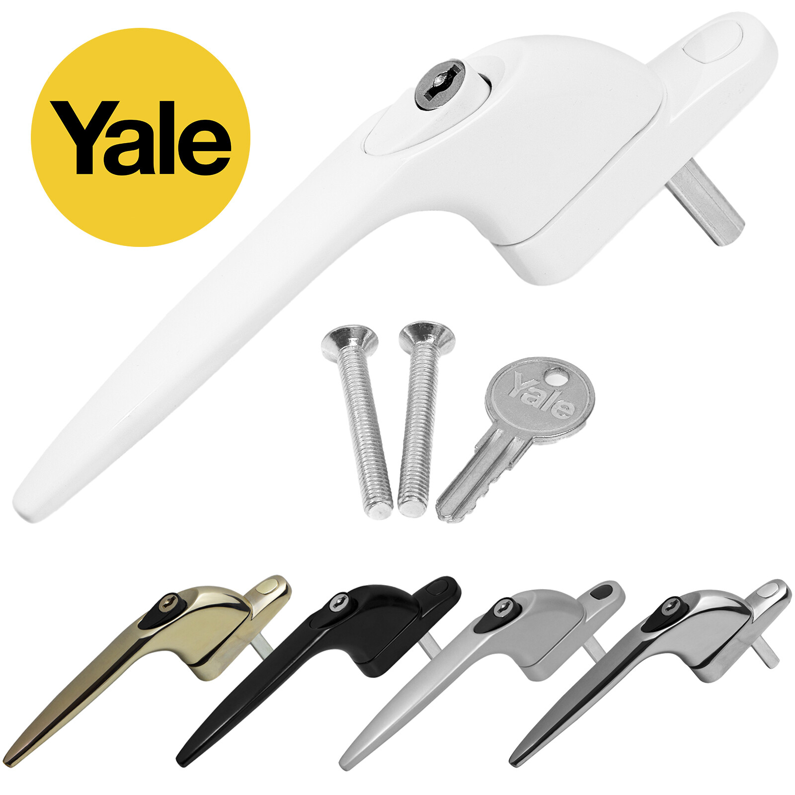 Yale uPVC Universal Window Handle Inline Locking Espag Double Glazing ...