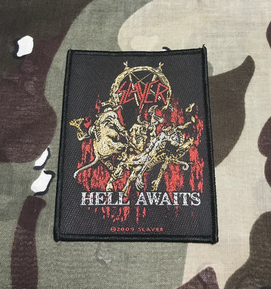Slayer Hell Awaits Woven Patch S003P | eBay