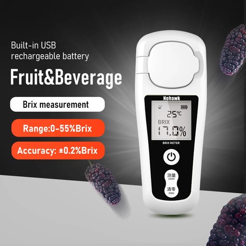 LCD Digital Refractometer Brix Meter Sugar Content Tester for Food ...